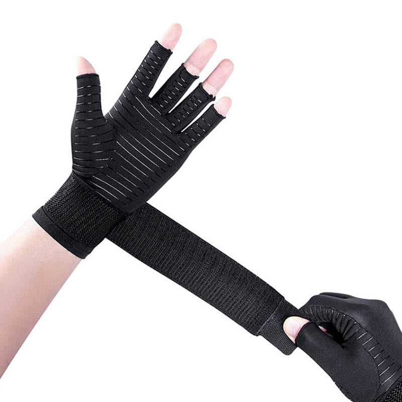 Bandage Fingerless Copper Compression Gloves – uk.plusock